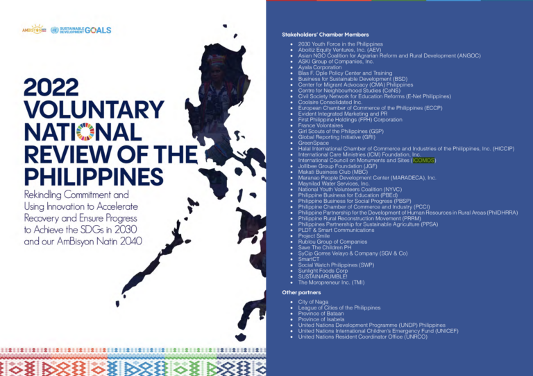 ICOMOS Philippines contributed to the 2022 Voluntary National Review (VNR) through the ...